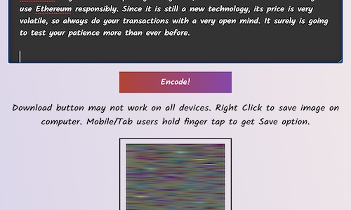 Encrypt Text or Message Converting To an Image - Online Tools