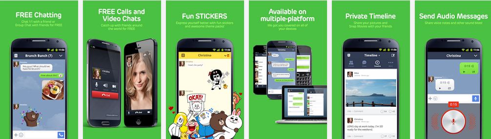 Now enjoy stickers with Line App