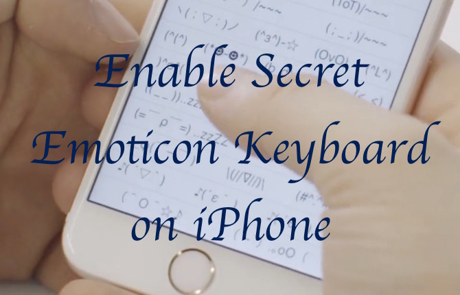 Unlock Secrect keyboard on iPhone to get list of Emoticons