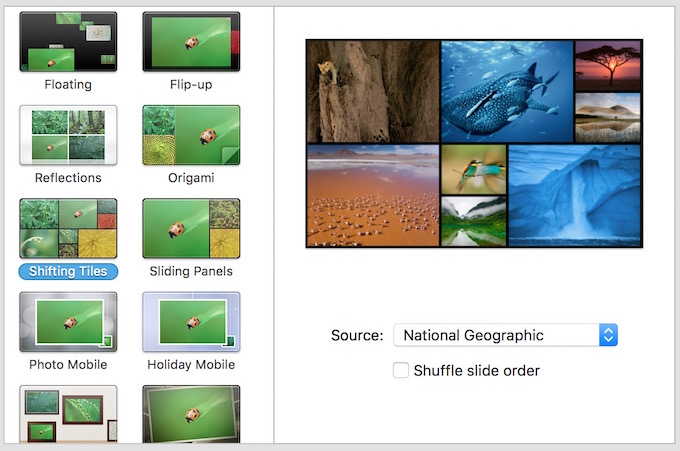 Set selected Photos or Photo Library as Screen Saver on Mac