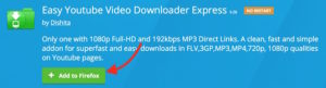 Best YouTube Downloader Firefox Browser Addon or Plugin