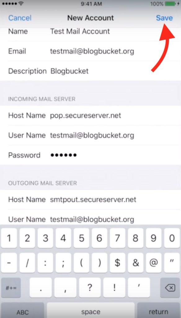 Set up GoDaddy Email and Log in via iPhone Email App