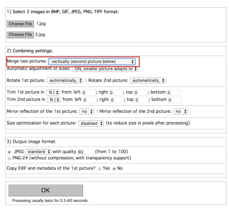 Combine 2 or More Images Horizontally and Vertically